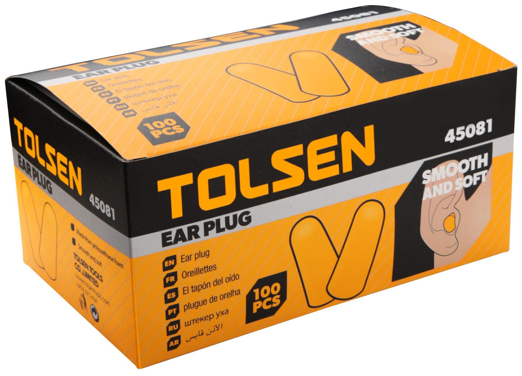 45081 2pc Foam Ear Plugs (100pc Display) | Tolsen Tools USA