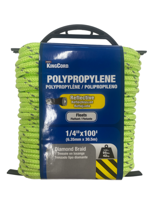 C-459121 1/4″x100′ Double Braid Reflective Rope | Tolsen Tools USA